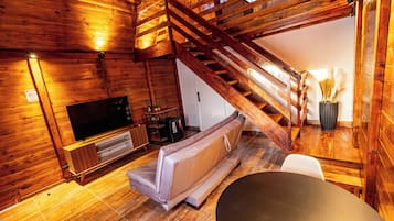Chalé premium, vista para o lago | Vista do quarto