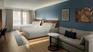 Estúdio, várias camas | Roupas de cama premium, edredons de pluma, camas com colchões pillow-top