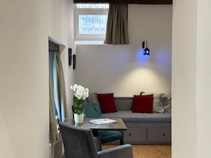 Apartamento, vista para o jardim | Cortinas blackout, quartos à prova de som, ferros/tábuas de passar roupa