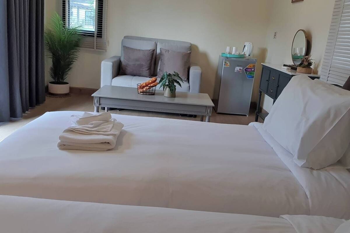 Quarto Twin | Wi-fi grátis, roupa de cama fornecida