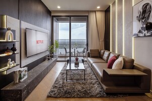 Apartamento Familiar, varanda | Sala de estar