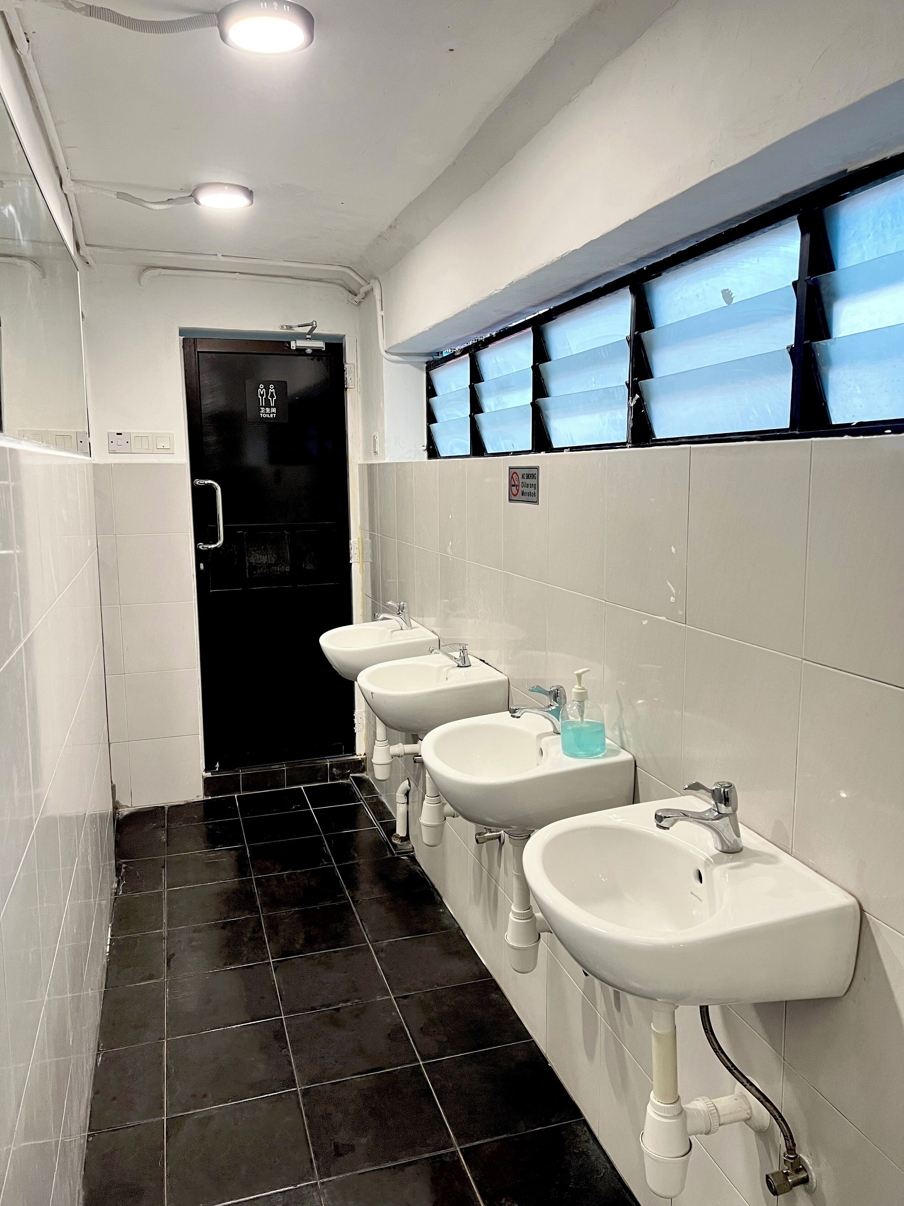 Chuveiro, produtos de toalete grátis, secador de cabelo 