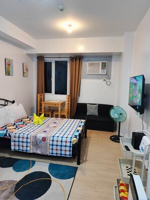 Apartamento em Condomínio Fechado, 1 quarto, acessível, piscina privativa | 1 quarto 
