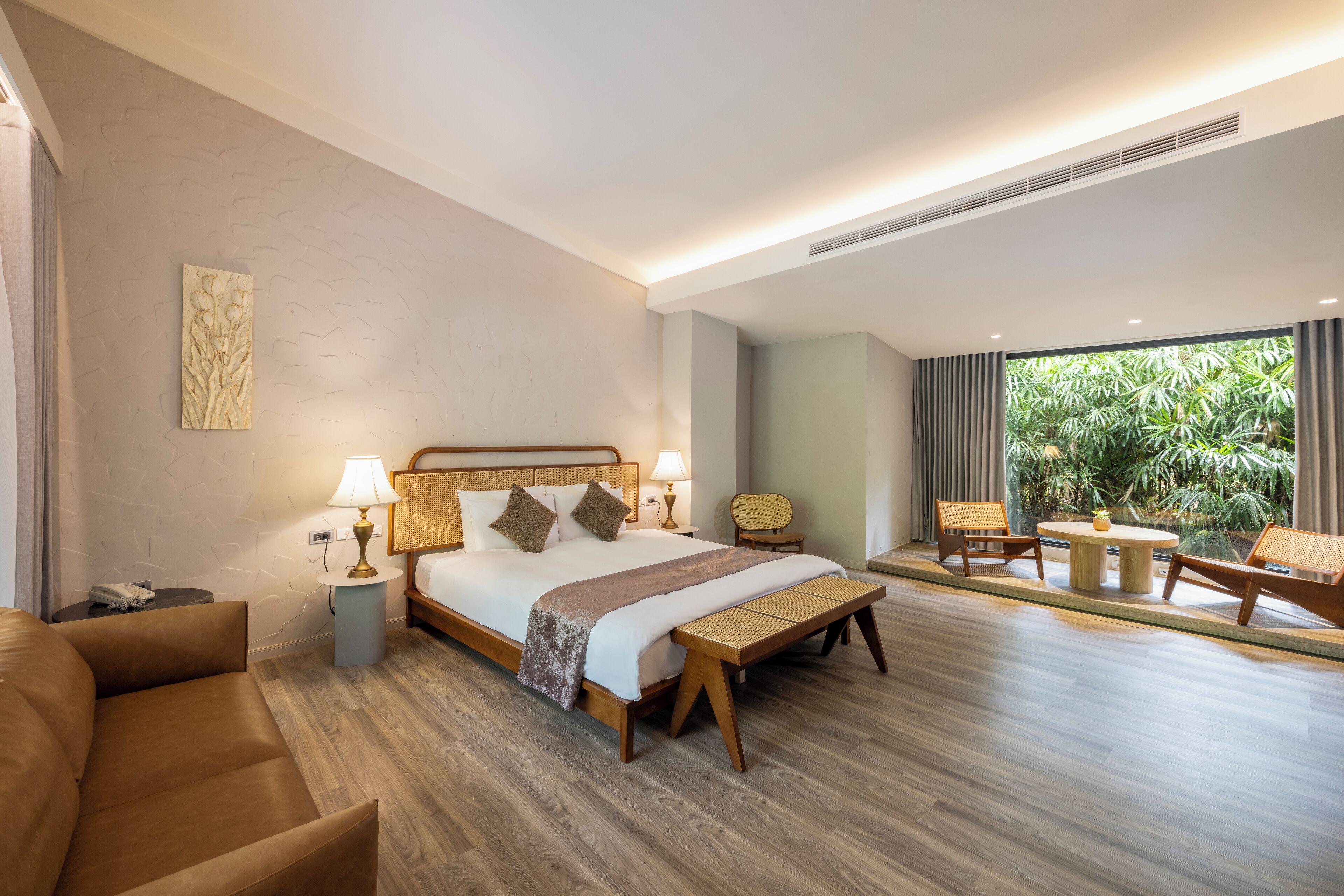 Quarto duplo em estilo japonês, vista para a montanha | Edredões de penas, minibar grátis, cofre no quarto 