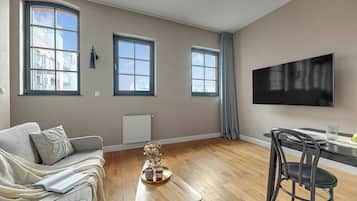 Apartamento conforto | Ferros/tábuas de passar roupa, Wi-Fi de cortesia, roupa de cama