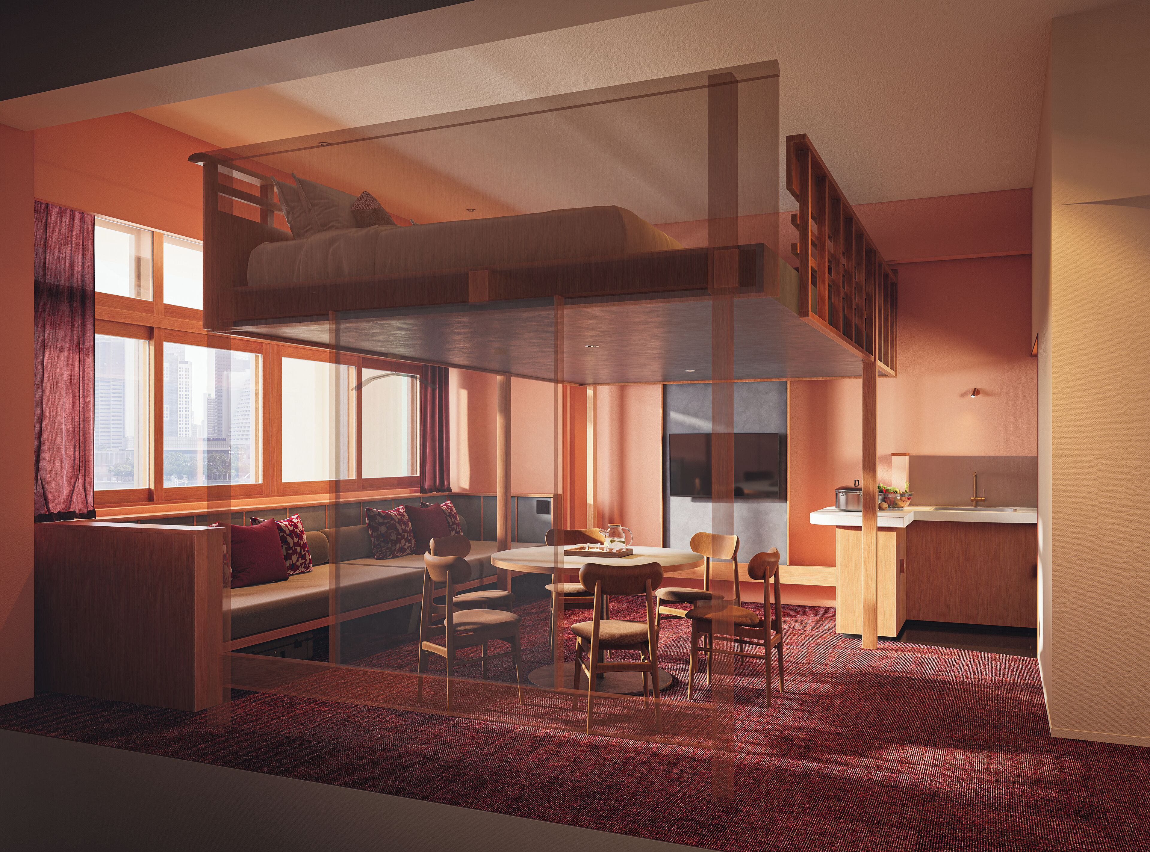 Quarto, não fumadores (OMO House with Kitchen) | Wi-fi grátis, roupa de cama fornecida 