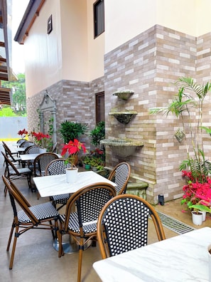 Espaço exterior para banquetes