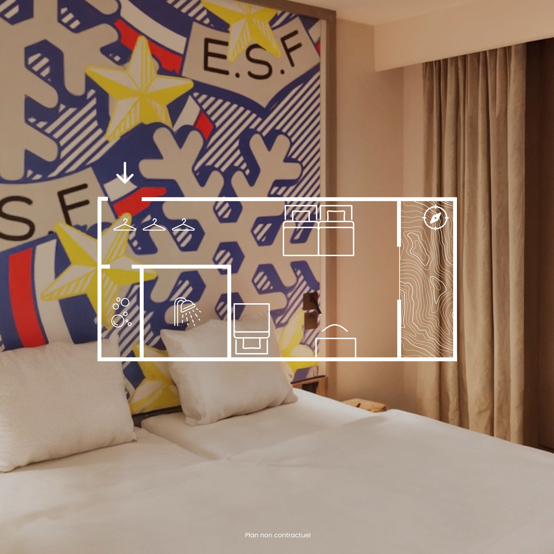 Chambre Supérieure Sud | Camas de colchão pillowtop, cofre no quarto 