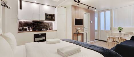 Apartamento | 1 quarto, secretária adequada para computadores portáteis