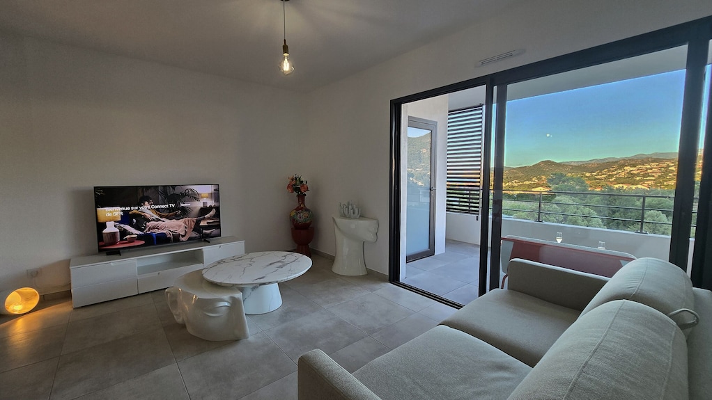 Nepita-dolce-vita_t2 Design Premium _vue Mer & Montagne _terrasse Xxl_ile-rousse - L'Île-Rousse