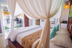 Quarto Deluxe | Roupa de cama fornecida 