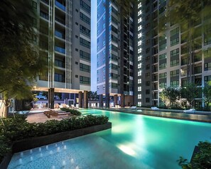 Apartamento em Condomínio Fechado, 1 quarto, acessível, fumadores | Piscina | Piscina exterior