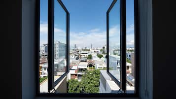 Estúdio de Luxo, varanda, Vista para a cidade | Secretária, secretária adequada para computadores portáteis