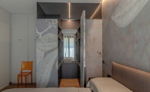Apartamento (1 Bedroom) | Ferros/tábuas de passar roupa, roupa de cama