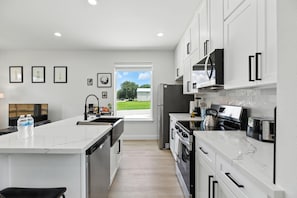 Duplex, 3 quartos | Cozinha privada | Geladeira, fogão, cafeteira/chaleira, torradeira