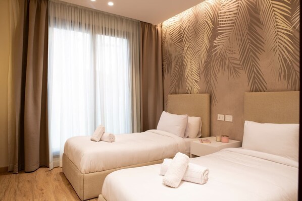 Apartamento | Cofres nos quartos, Wi-Fi de cortesia