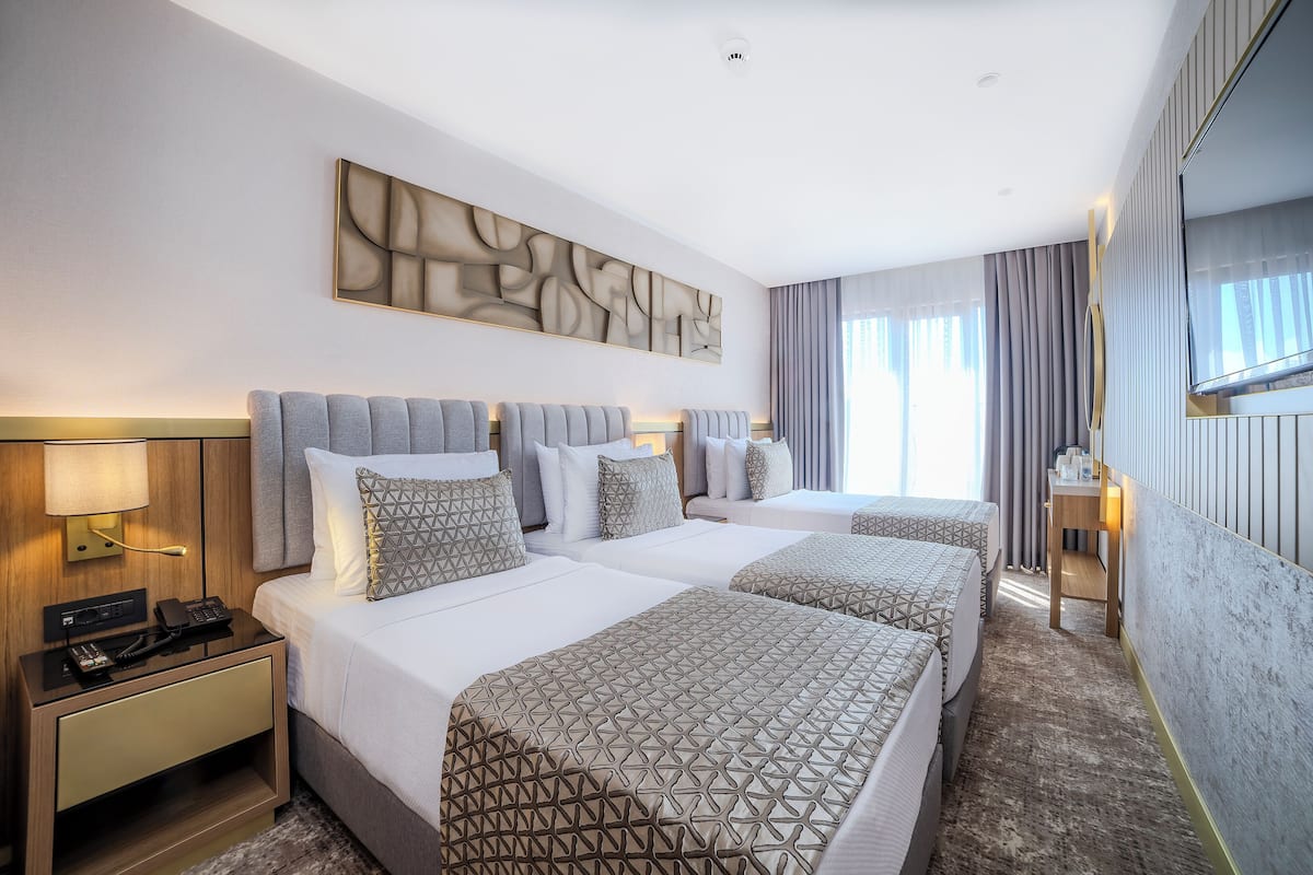 Quarto triplo standard | Frigobar, escrivaninha, berços grátis, Wi-Fi de cortesia