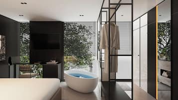 Suíte, vista para a cidade | Escrivaninha, cortinas blackout, Wi-Fi de cortesia