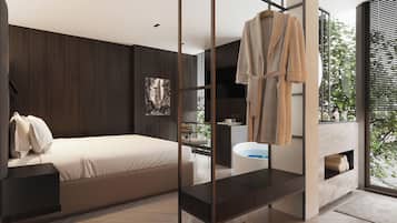 Suíte, vista para a cidade | Escrivaninha, cortinas blackout, Wi-Fi de cortesia