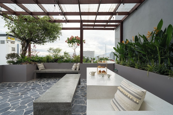 Terraço no piso superior