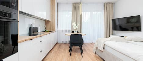 Estúdio, sacada | Roupas de cama antialérgicas, individualmente decorados
