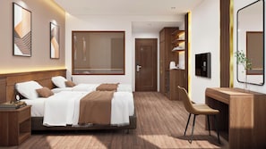 Quarto Duplo ou Twin Standard | Casa de banho | Um chuveiro fixo, produtos de higiene exclusivos, um secador de cabelo
