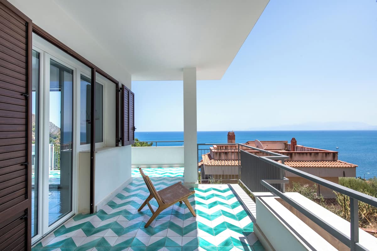 Apartamento conforto, vista para o mar | Terraço/pátio