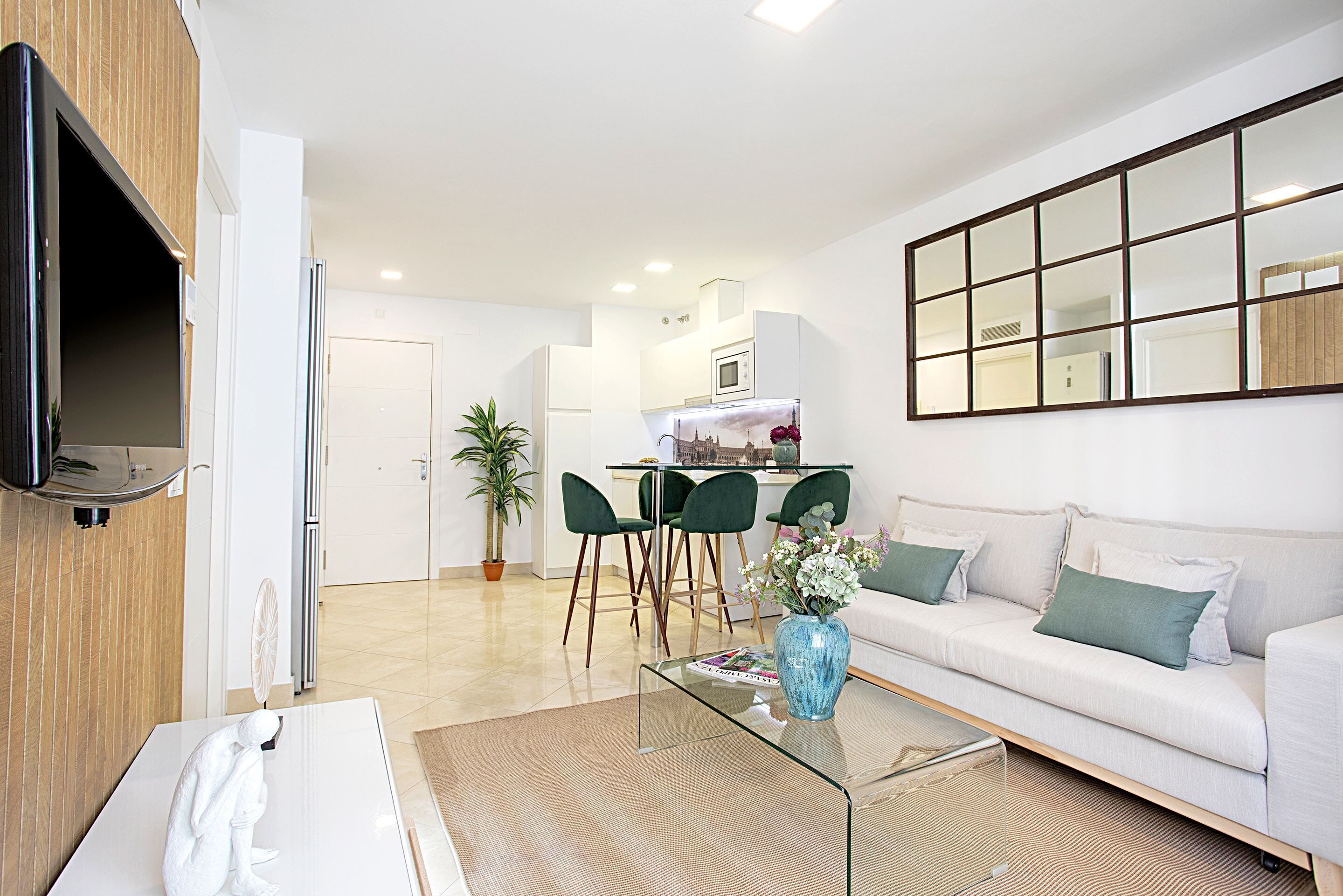 Apartamento (1 Bedroom) | Sala | Televisor 