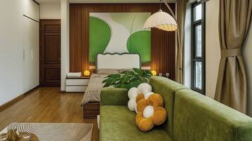 Quarto duplo em estilo japonês, varanda, Vista para a cidade | Vista do quarto