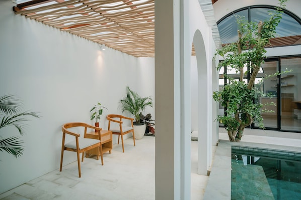 Villa, 2 quartos, piscina privativa | Terraço/pátio interior