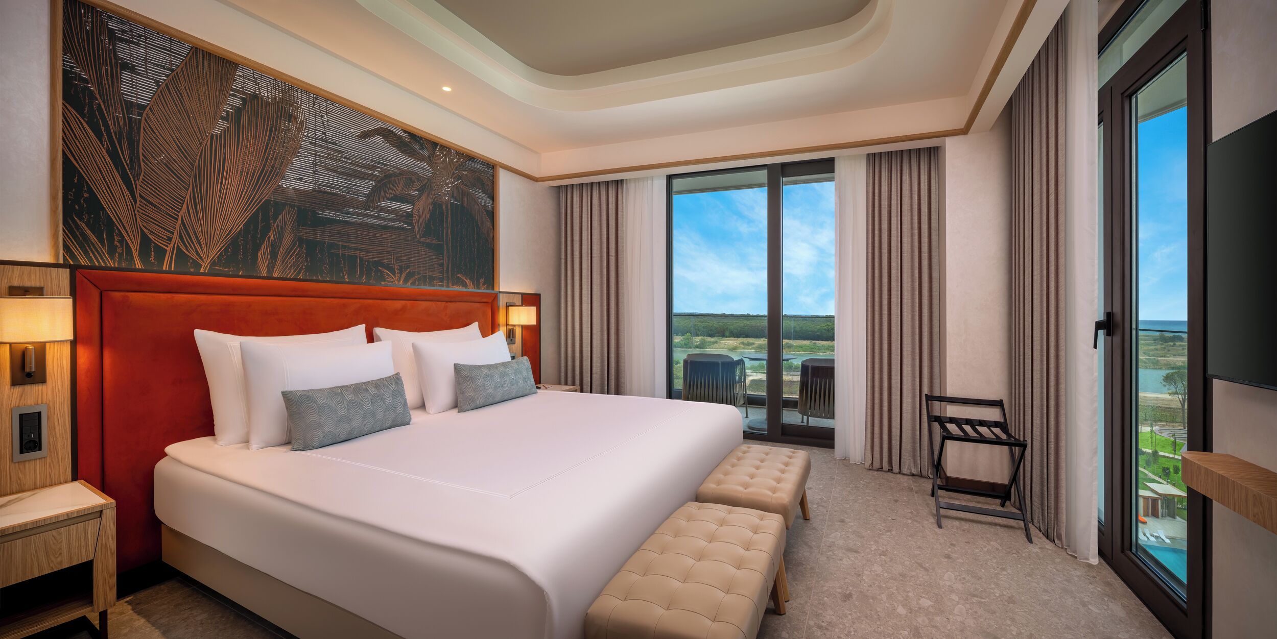 Junior Suit Sea Side | Roupa de alta qualidade, minibar grátis, cofre no quarto 