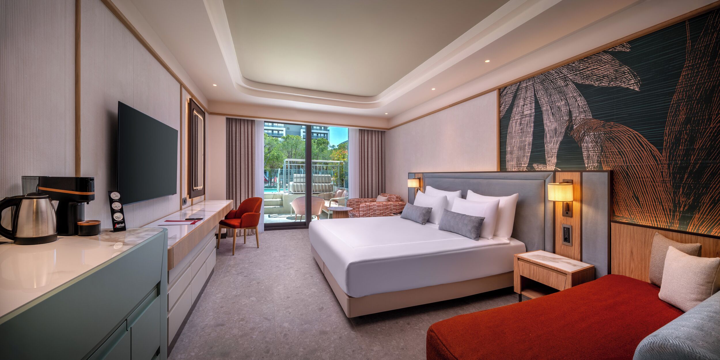 Swim Up Deluxe Room | Roupa de alta qualidade, minibar grátis, cofre no quarto 