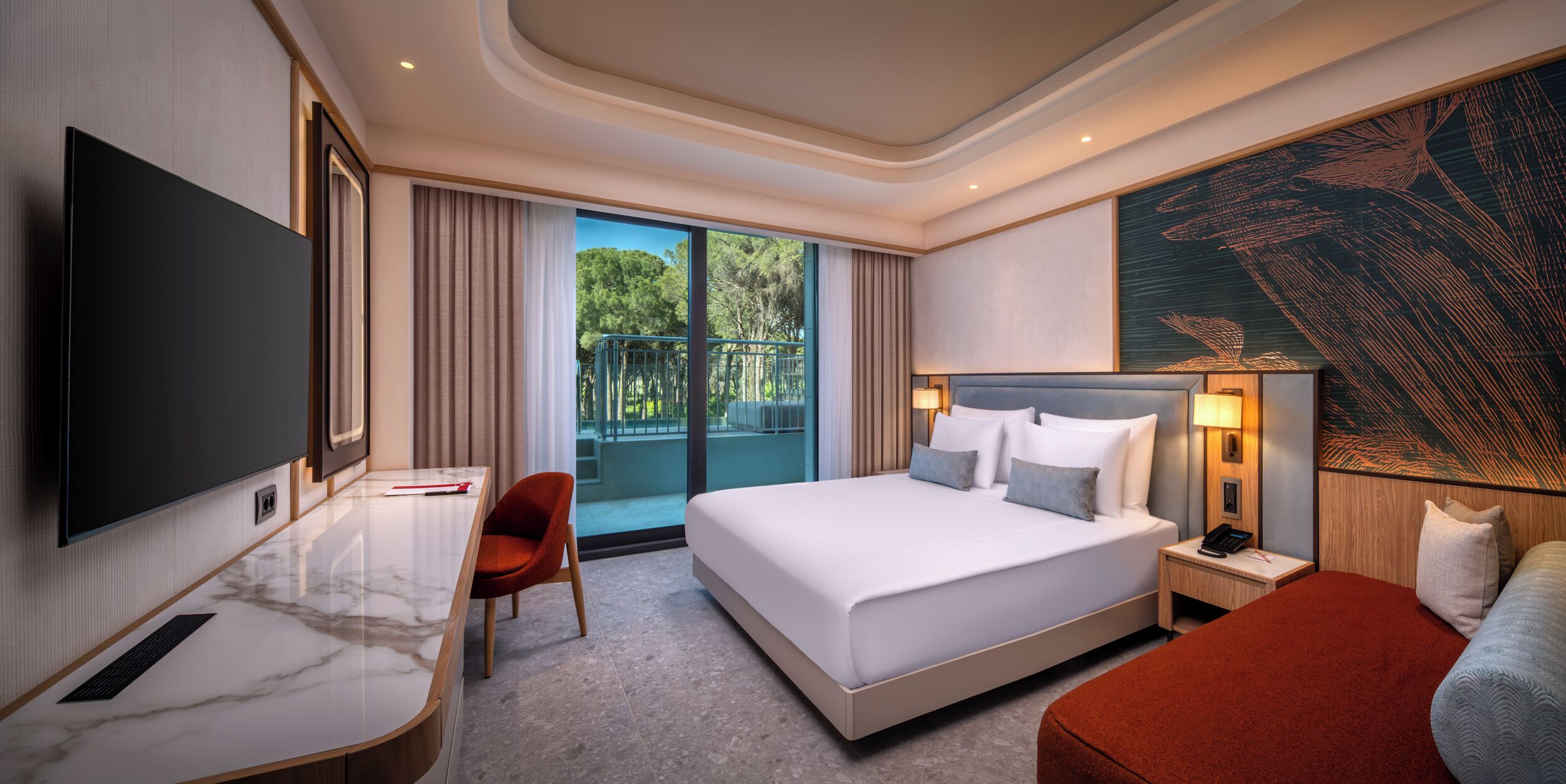Family Suite Swim Up | Roupa de alta qualidade, minibar grátis, cofre no quarto 