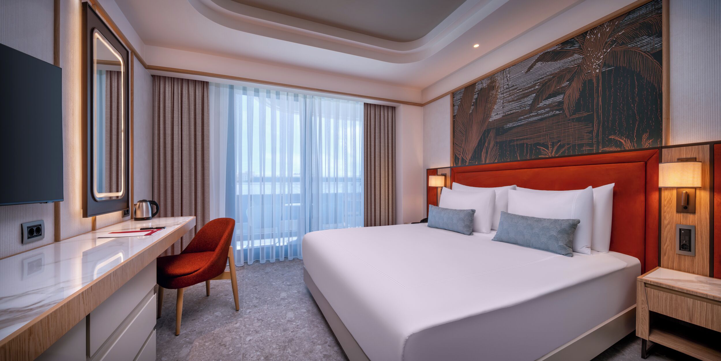 Swim Up Dublex Room | Roupa de alta qualidade, minibar grátis, cofre no quarto 