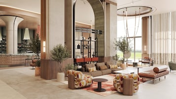 6 bares/lounges, um bar junto à piscina, um bar de praia