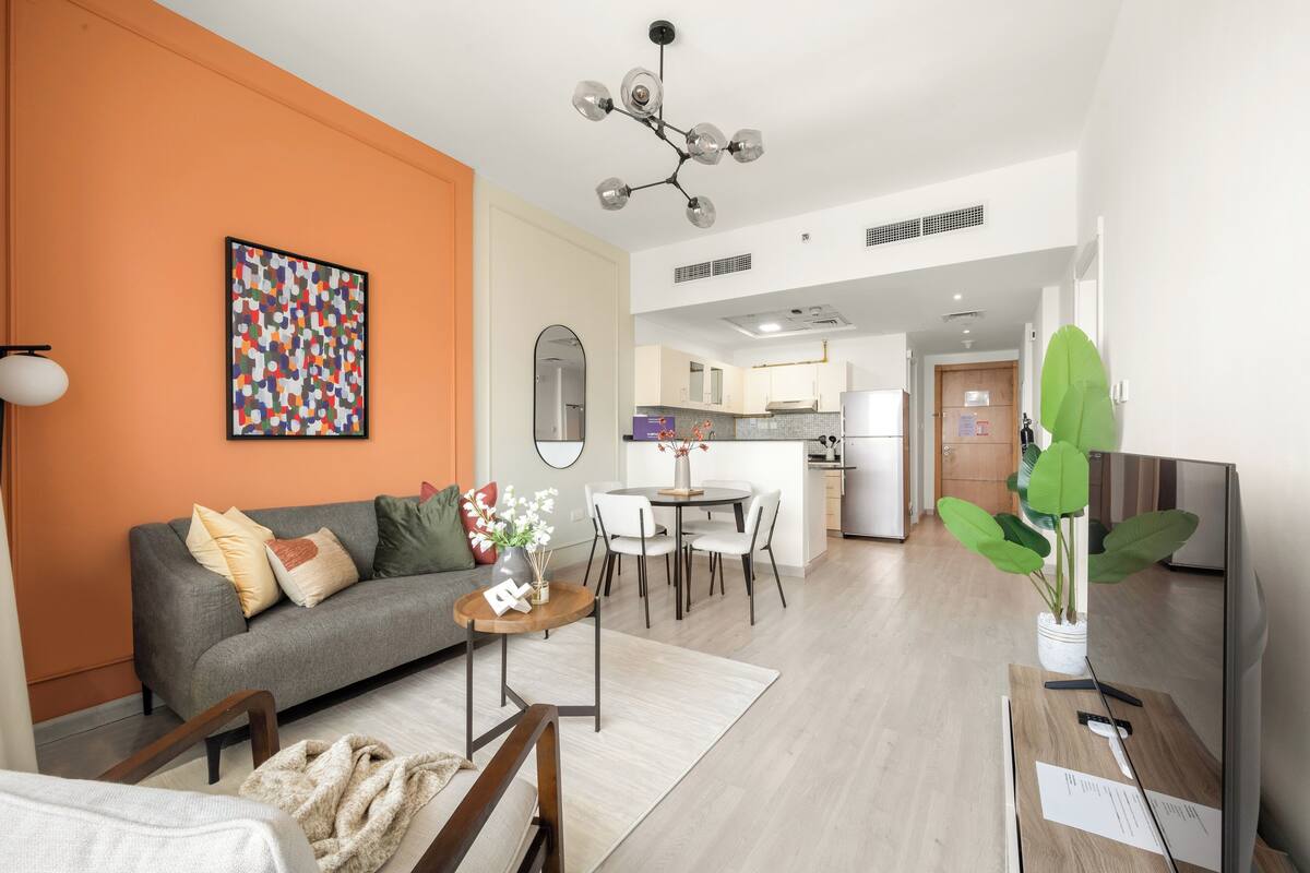 Apartamento Comfort | Sala de estar | Smart TV de 50 polegadas com canais digitais