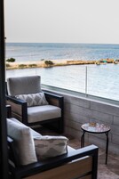 Apartamento conforto, vista para o oceano | Vista da sacada