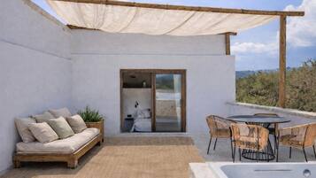 Quarto Duplo Superior, em frente ao mar | Terraço/pátio interior