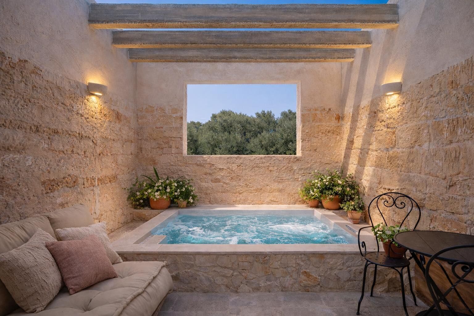 Quarto casal romântico, na torre | Terraço/pátio