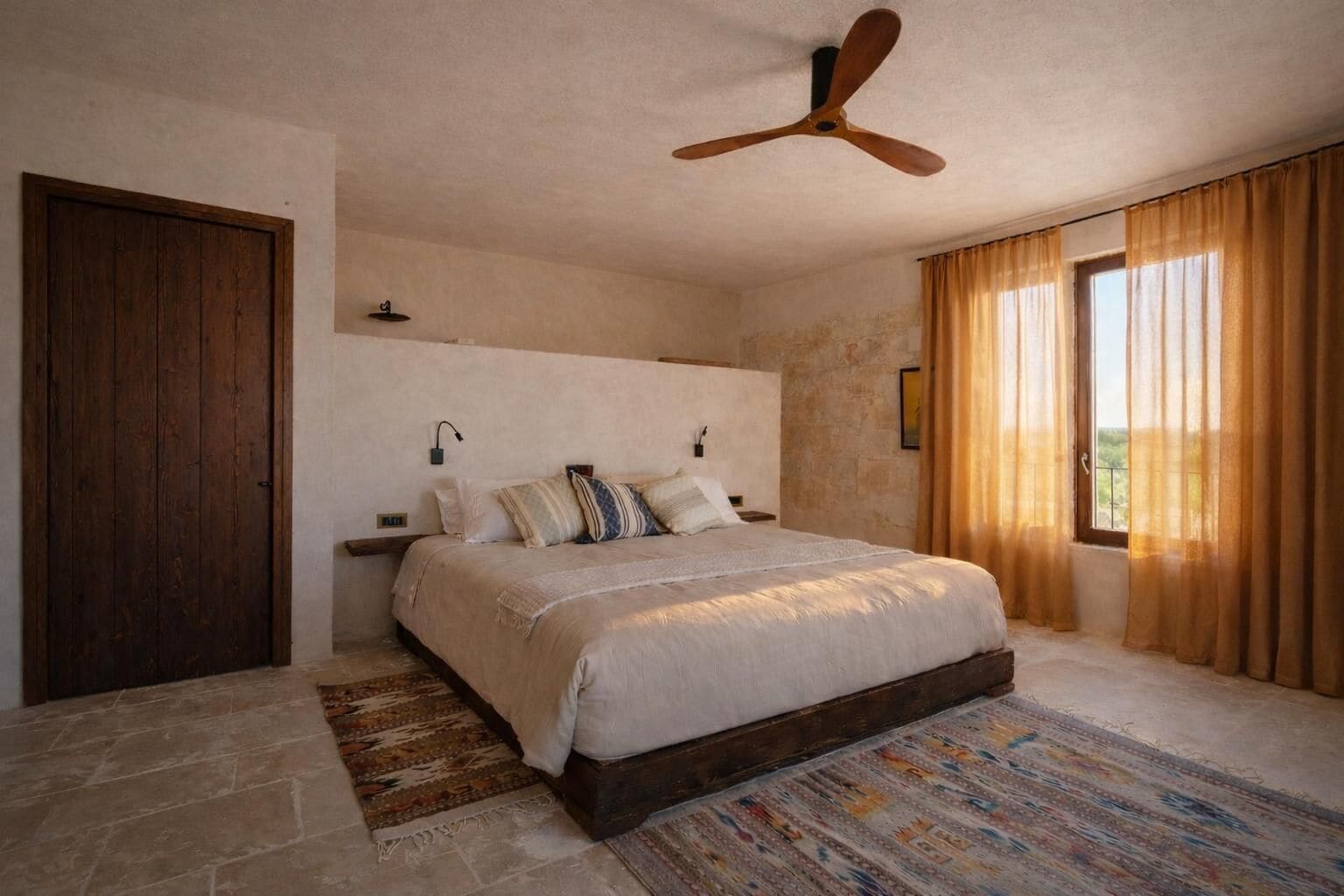 Quarto casal superior, vista para o vinhedo, na torre | Frigobar, cofres nos quartos, ferros/tábuas de passar roupa