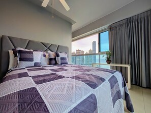 Apartamento Comfort | Cofre no quarto, cortinas/cortinados opacos, Wi-fi grátis 