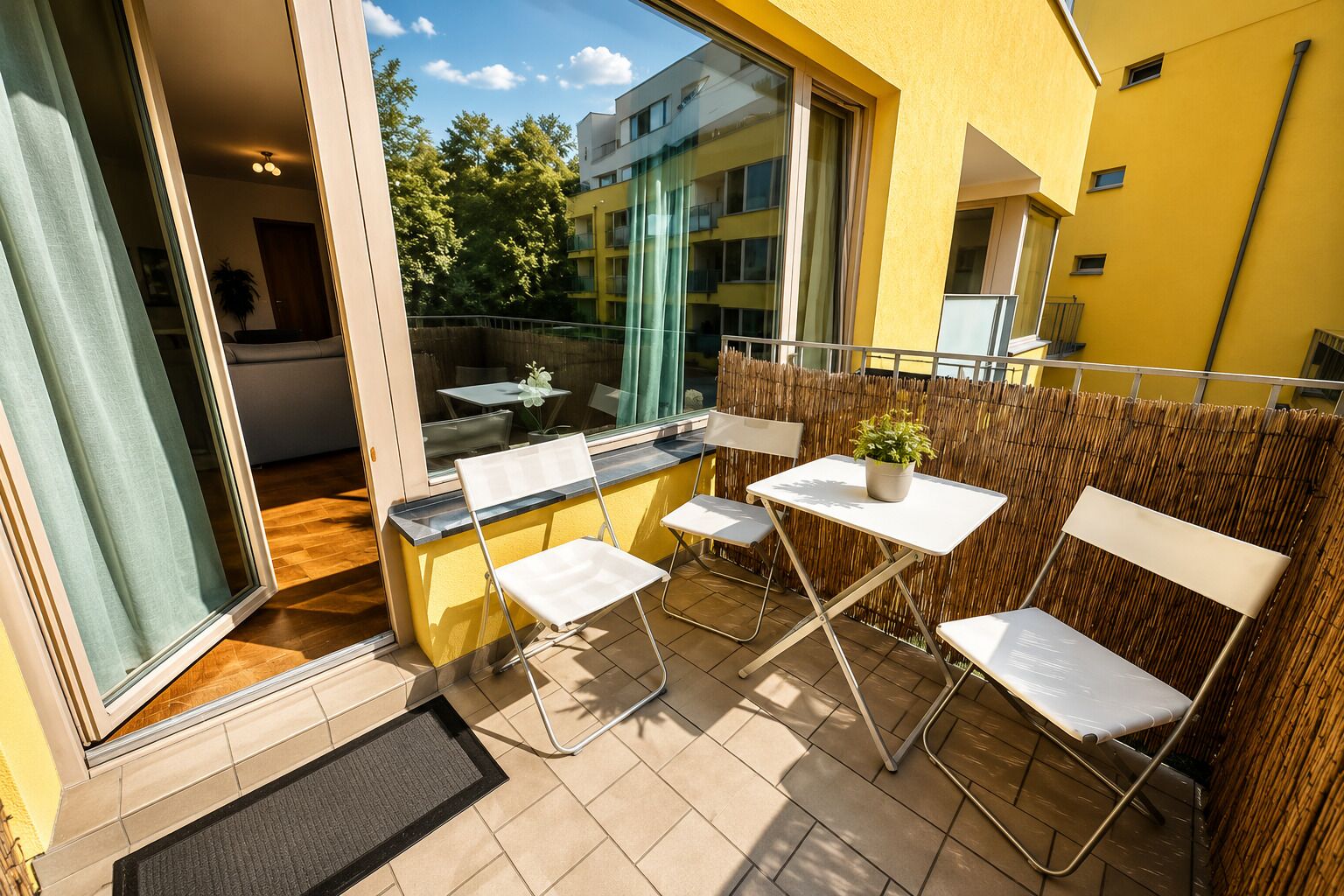 Apartamento, varanda, vista para o pátio | Varanda