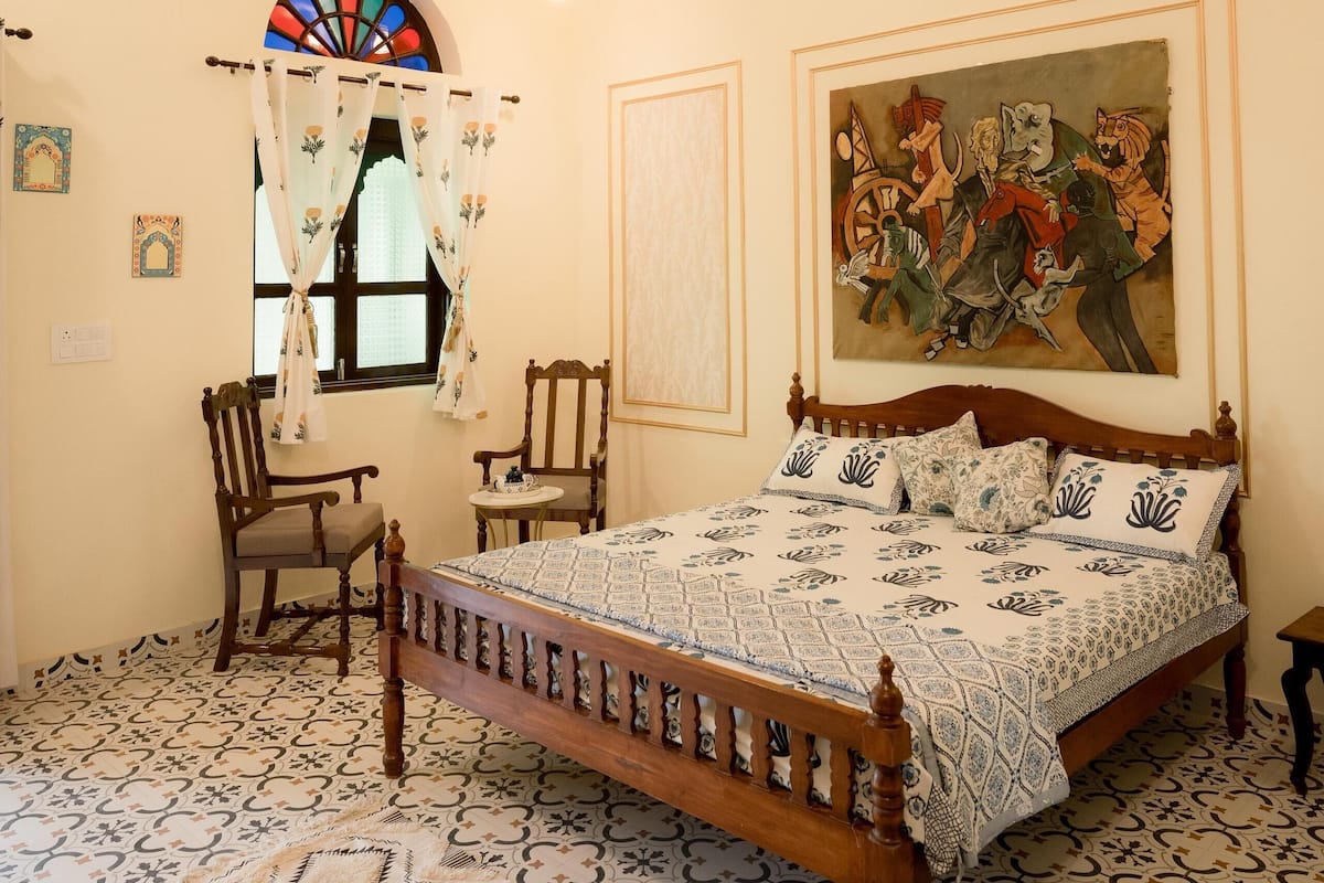 Quarto de Luxo, vista para o jardim, junto à montanha | Roupa de alta qualidade, secretária 