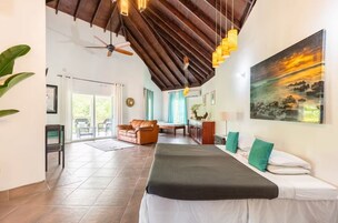 Quarto Deluxe, varanda, vista para o mar | Camas extra