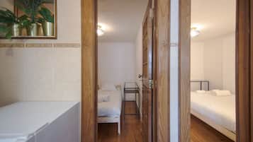 1 quarto, roupa de cama fornecida