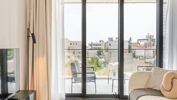 Apartamento, 2 quartos, não fumadores, varanda | Sala de estar