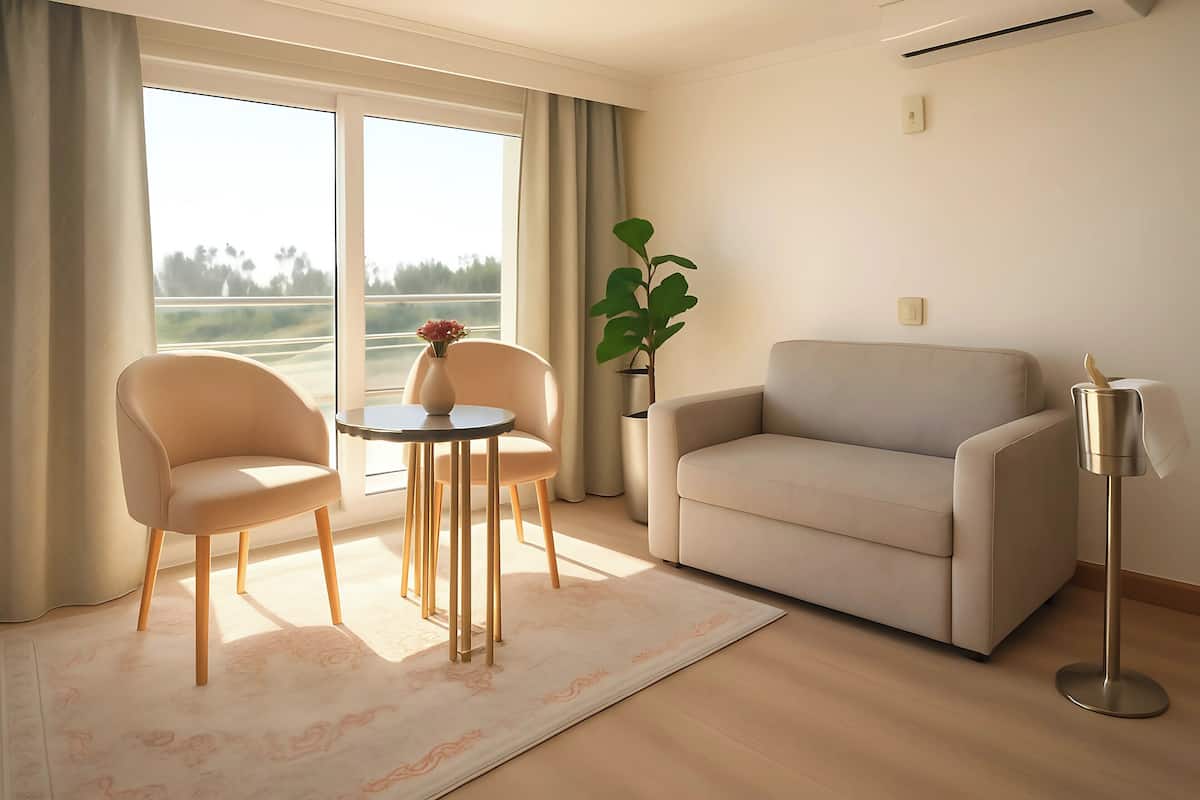 Suite Deluxe, vista para o rio | Cofre no quarto, quartos insonorizados