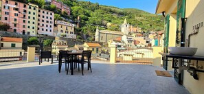 Penthouse de Luxo, vista para o mar | Refeições ao ar livre