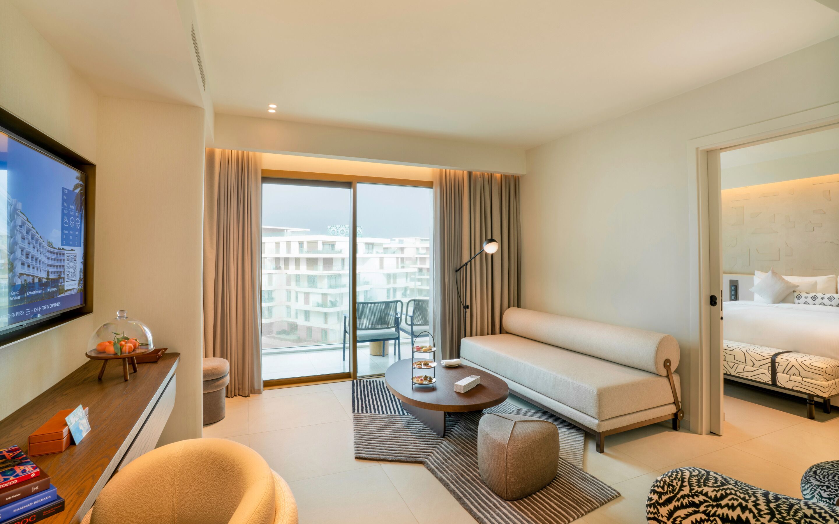 Suite Júnior, vista para o oceano | Roupa de alta qualidade, minibar, secretária 