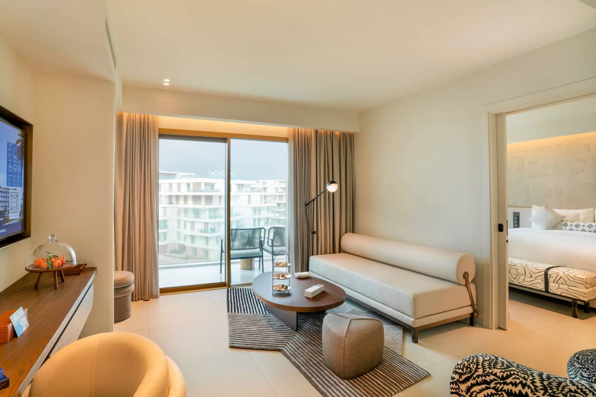 Suite Júnior, vista para o oceano | Roupa de alta qualidade, minibar, secretária